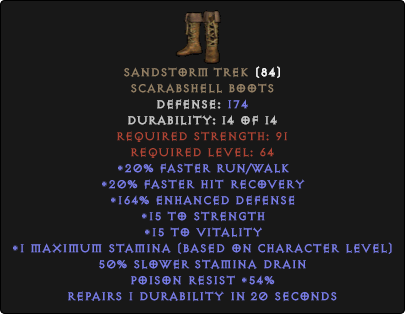 Buy Diablo 2 Sandstorm Trek – 15 Str, 15 Vit At D2trophy.com