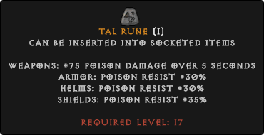 Diablo 2 Tal Rune Recipe | Bryont Blog