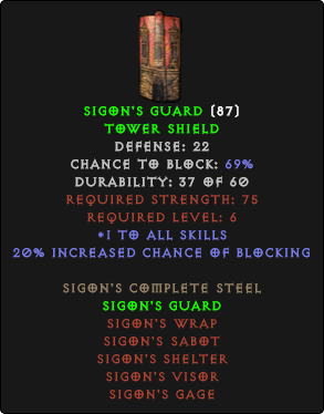 Buy Diablo 2 Sigon’s Guard At D2trophy.com