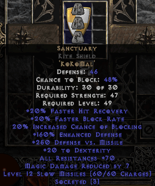 Buy Diablo 2 Sanctuary Kite Shield At D2trophy.com