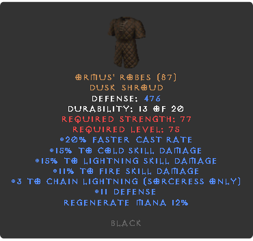 Buy Diablo 2 Ormus’ Robes – 15% to Lightning, +3 Chain Lightning At ...