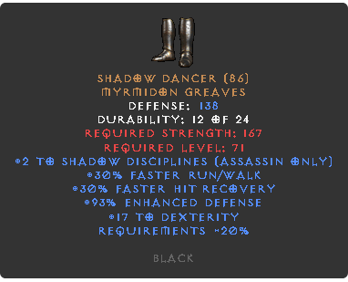 Buy Diablo 2 Shadow Dancer +2 Shadows Disciplines At D2trophy.com