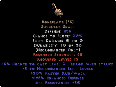 Buy Diablo 2 Boneflame Succubus Skull At D2trophy.com